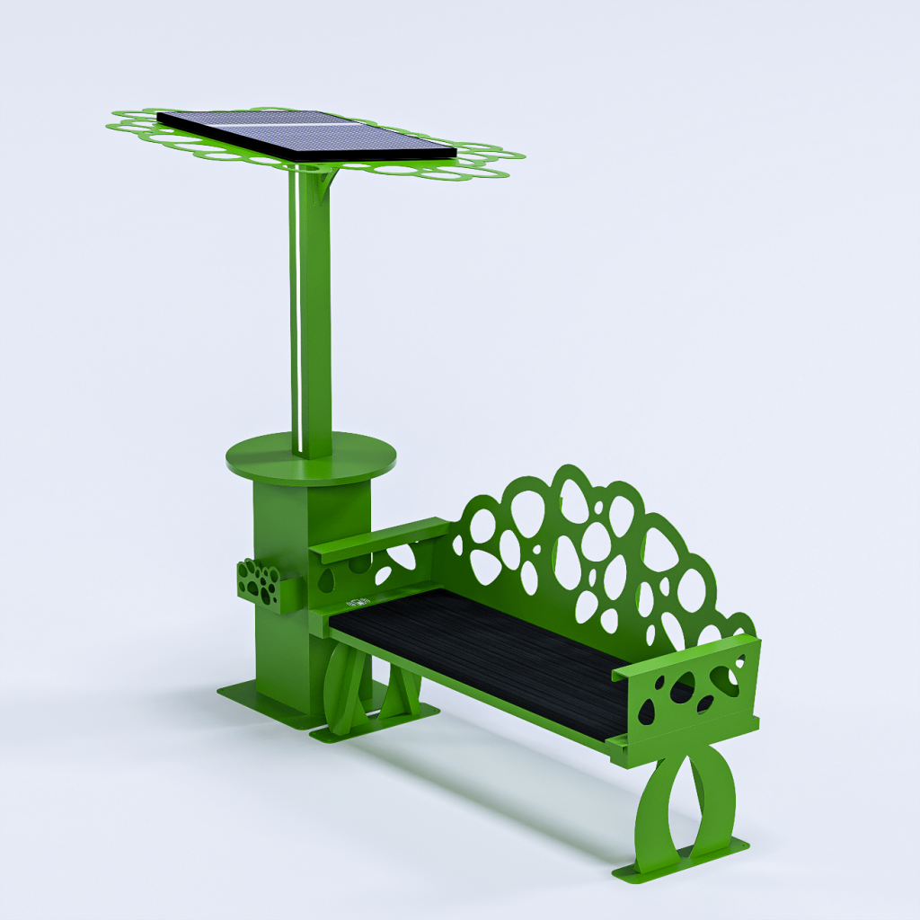 Banca Elva – Design verde cu iluminare solară pentru spații publice ...
